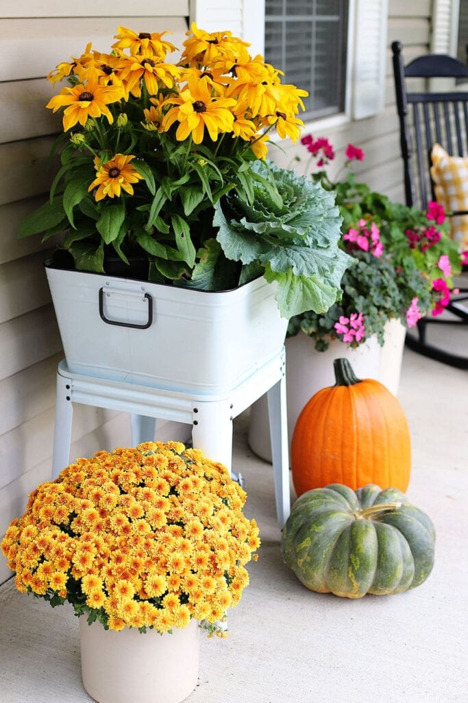 Fall Planters For Front Porch | A Blissful Nest