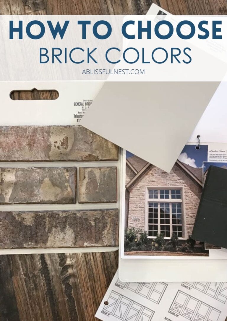How To Choose A Brick Color For A House | A Blissful Nest
