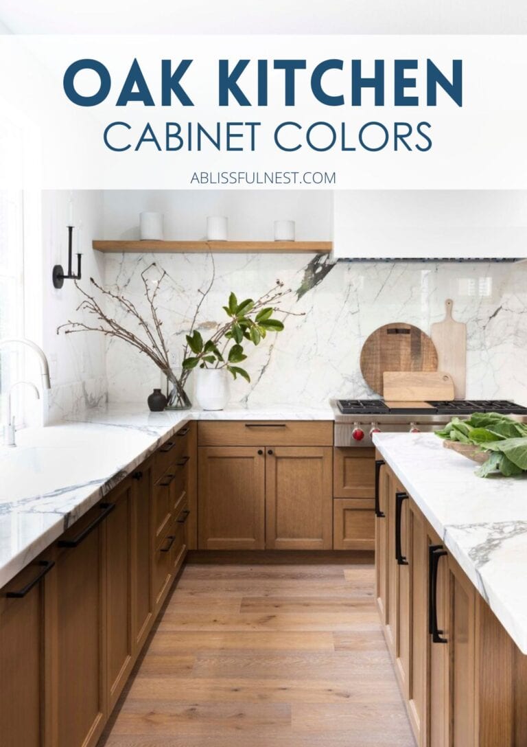 Oak Kitchen Cabinet Colors | A Blissful Nest