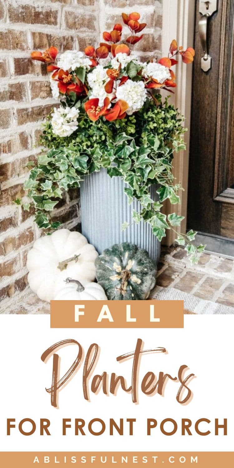 Fall Planters For Front Porch | A Blissful Nest