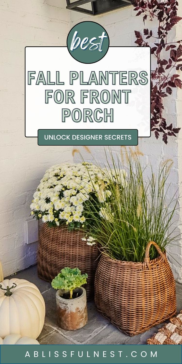 Fall Planters For Front Porch | A Blissful Nest