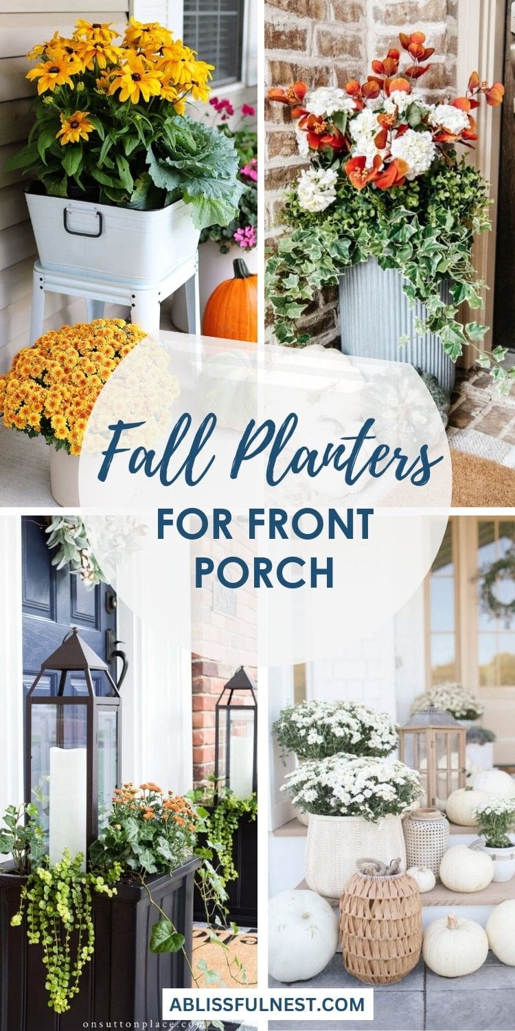 Fall Planters For Front Porch | A Blissful Nest