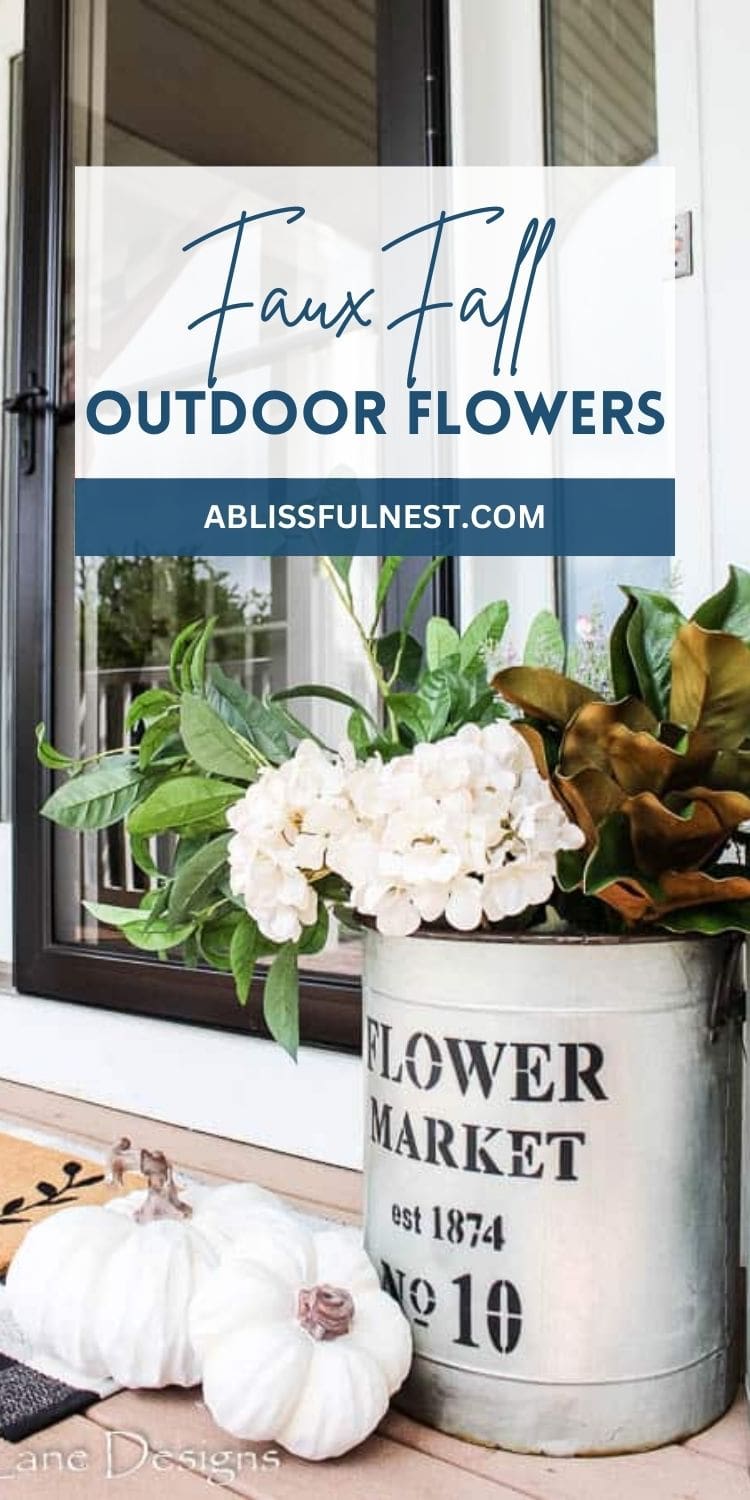 Faux Fall Outdoor Flowers | A Blissful Nest
