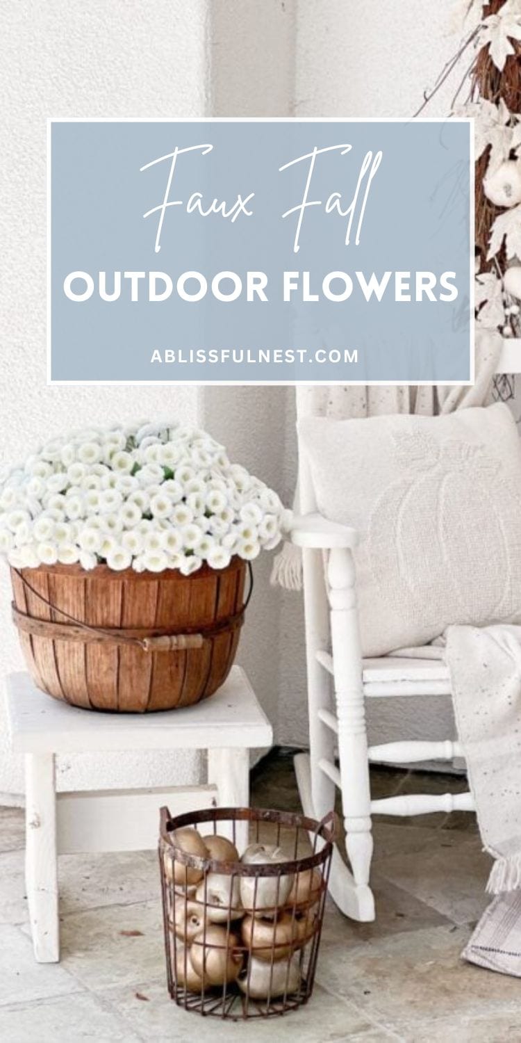 Faux Fall Outdoor Flowers | A Blissful Nest