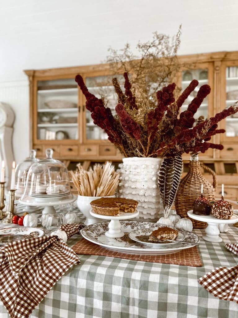 Thanksgiving Buffet Table Decorating Ideas | A Blissful Nest