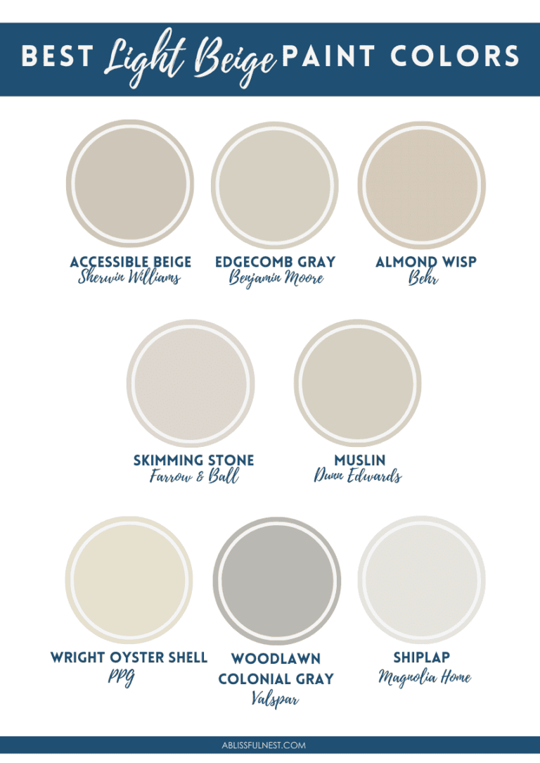 Best Light Beige Paint Colors | A Blissful Nest