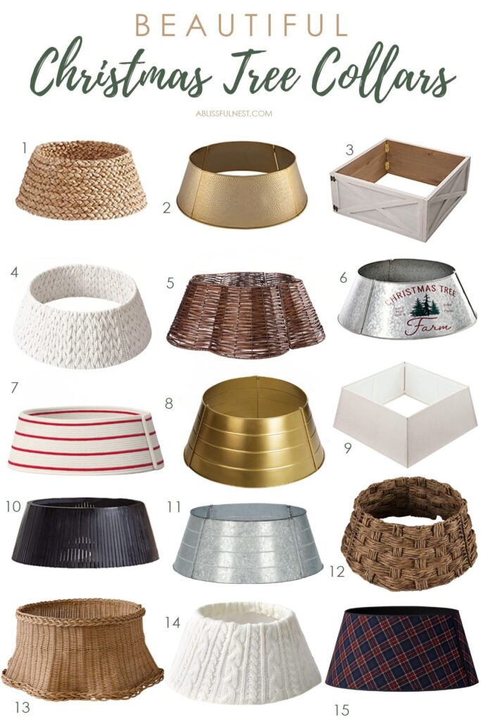 Beautiful Christmas Tree Collars + Where to Buy Them | A Blissful Nest