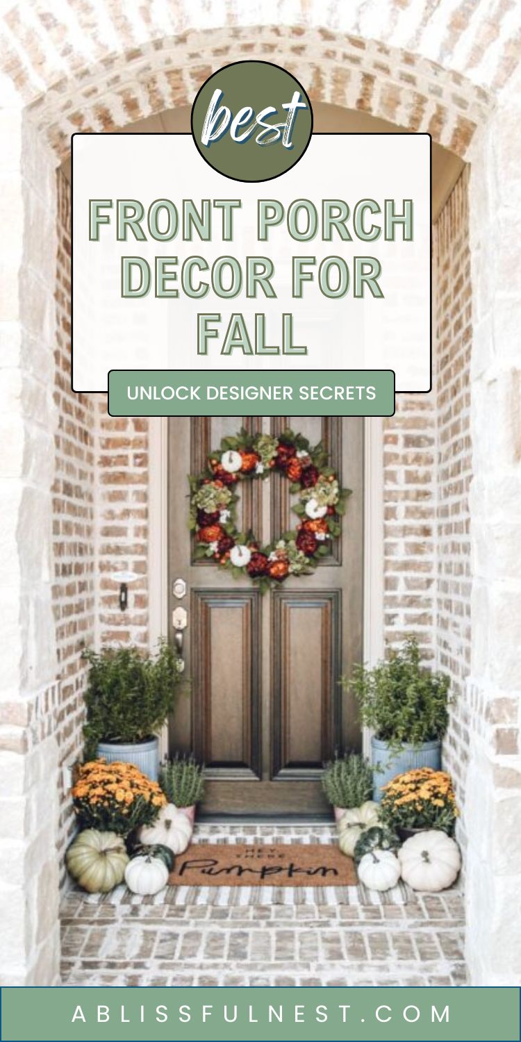 Front Porch Decor For Fall | A Blissful Nest
