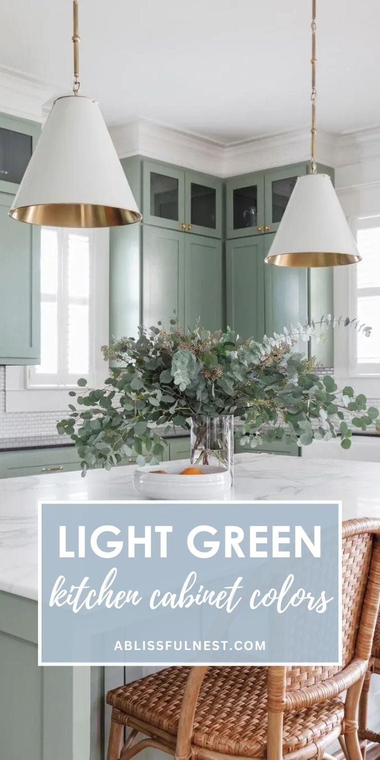 Light Green Kitchen Cabinet Colors | A Blissful Nest