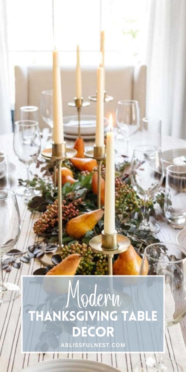 Modern Thanksgiving Table Decor | A Blissful Nest
