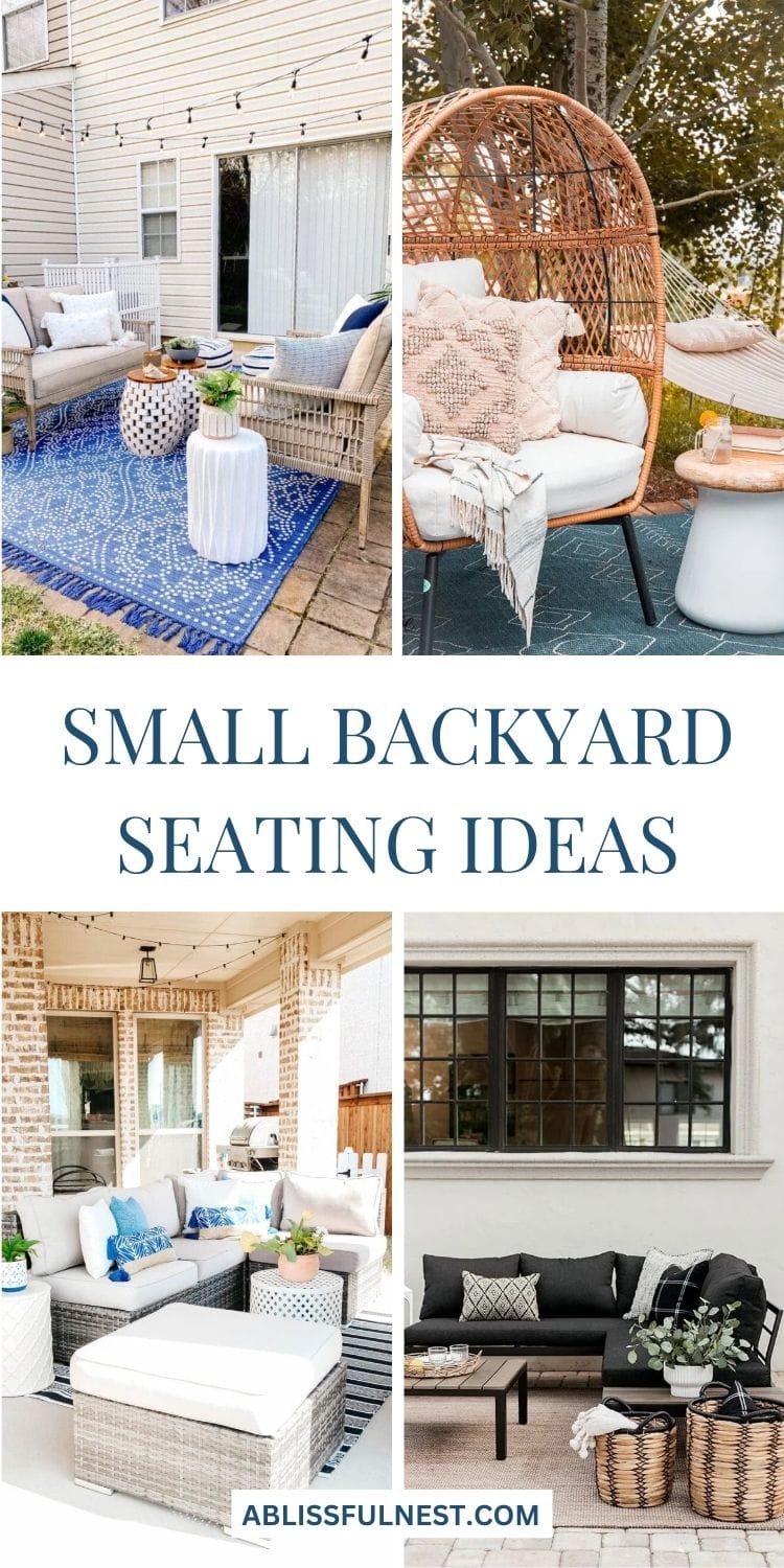 Small Backyard Seating Ideas | A Blissful Nest