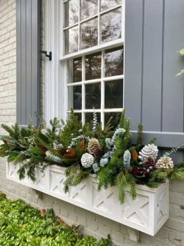 Winter Window Box Ideas | A Blissful Nest