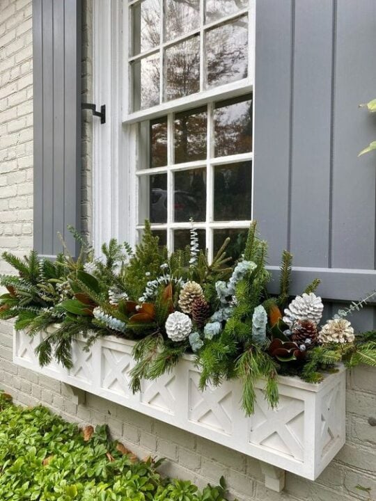 Winter Window Box Ideas | A Blissful Nest