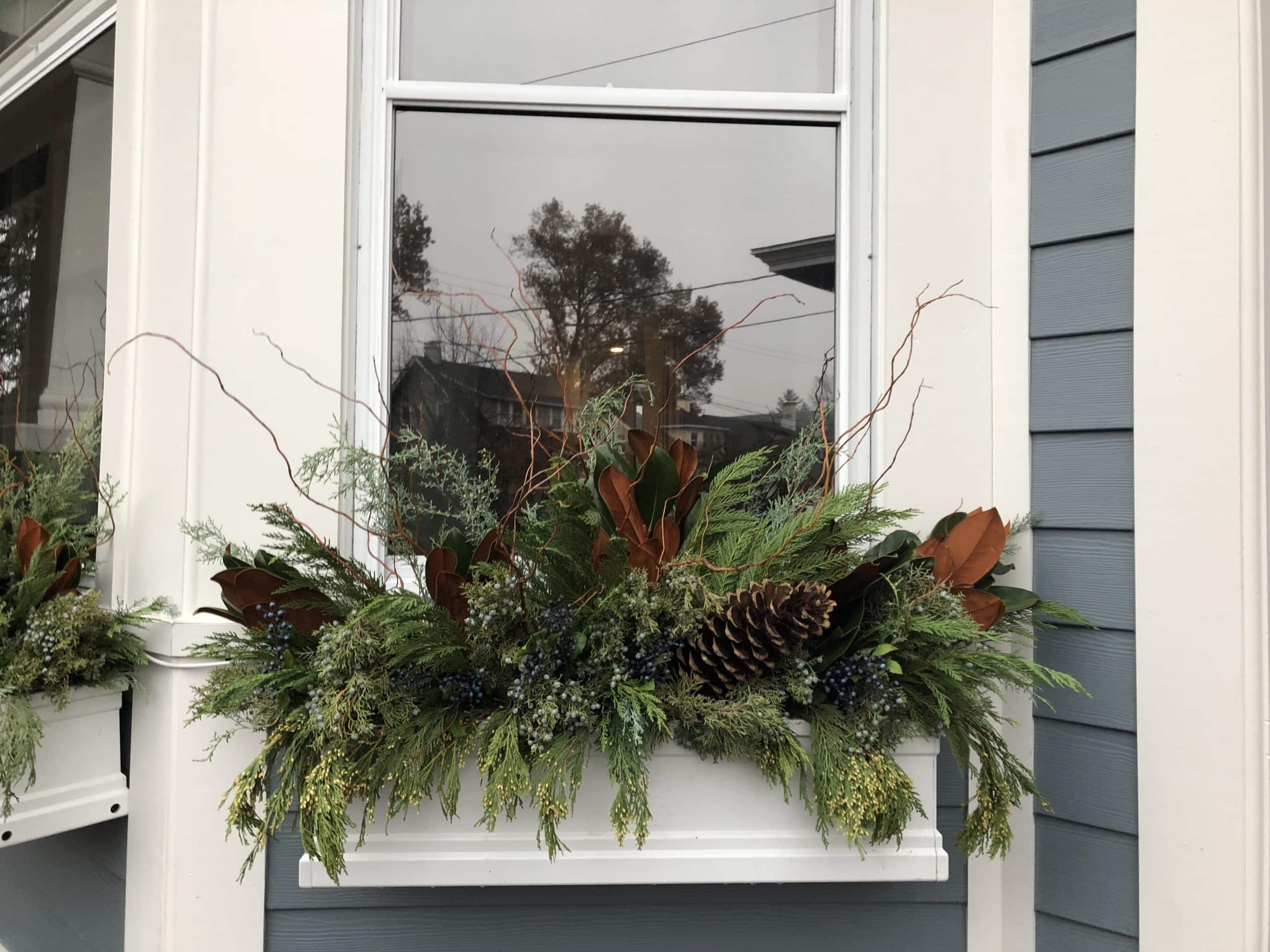 Winter Window Box Ideas | A Blissful Nest