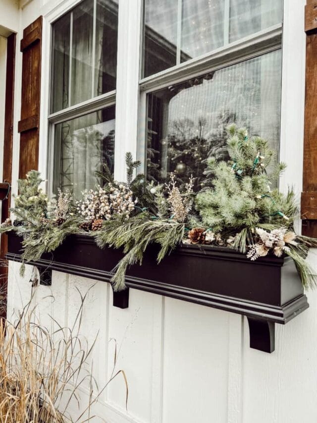 Winter Window Box Ideas | A Blissful Nest