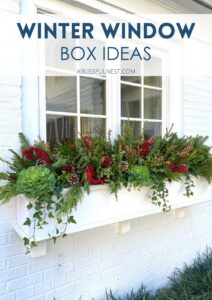 Winter Window Box Ideas | A Blissful Nest