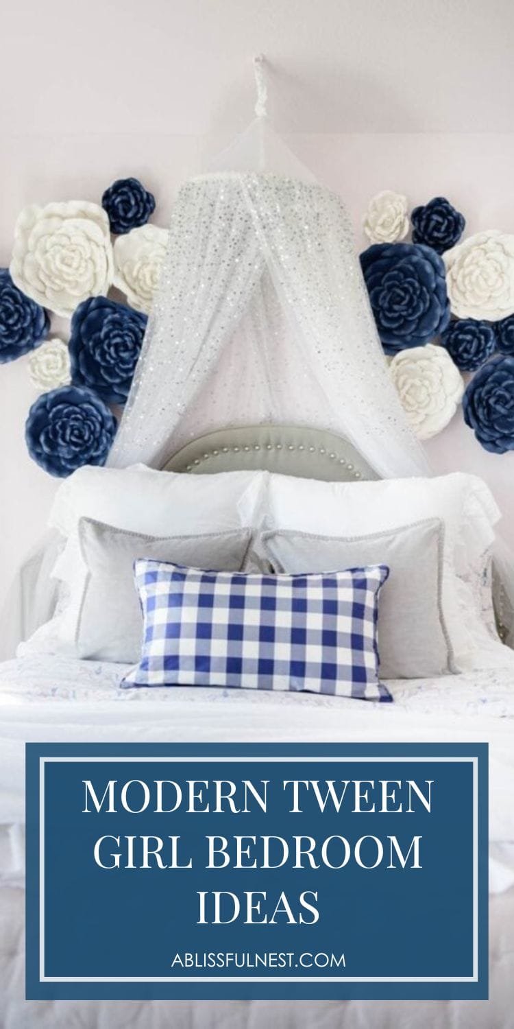 Modern Tween Girl Bedroom Ideas | A Blissful Nest
