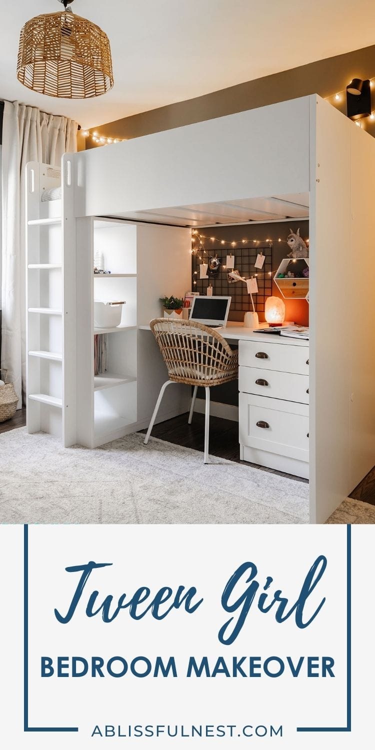 Tween Girl Bedroom Makeover | A Blissful Nest