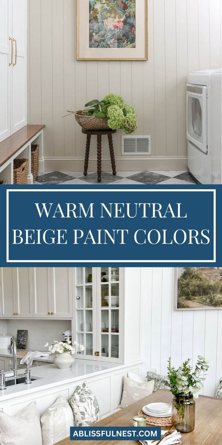 Warm Neutral Beige Paint Colors | A Blissful Nest