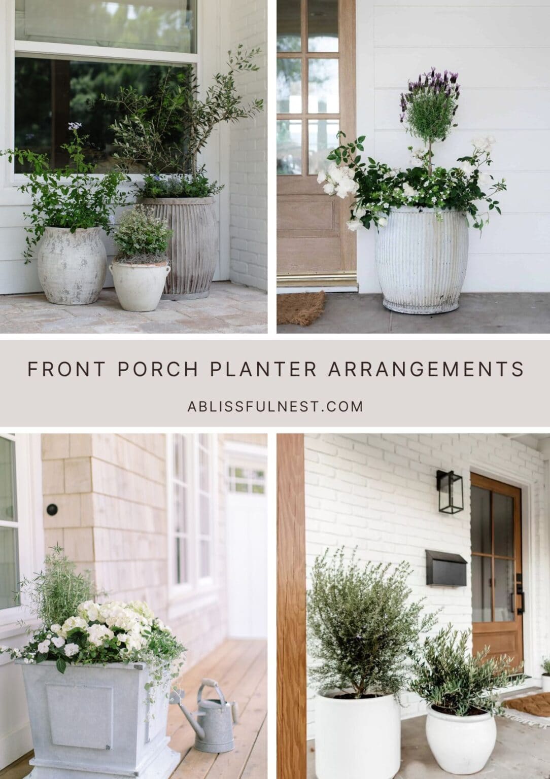 Front Porch Planter Arrangements | A Blissful Nest
