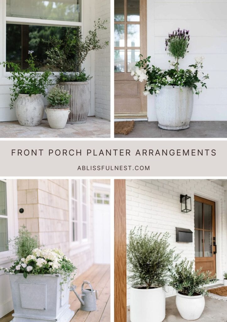 Front Porch Planter Arrangements | A Blissful Nest