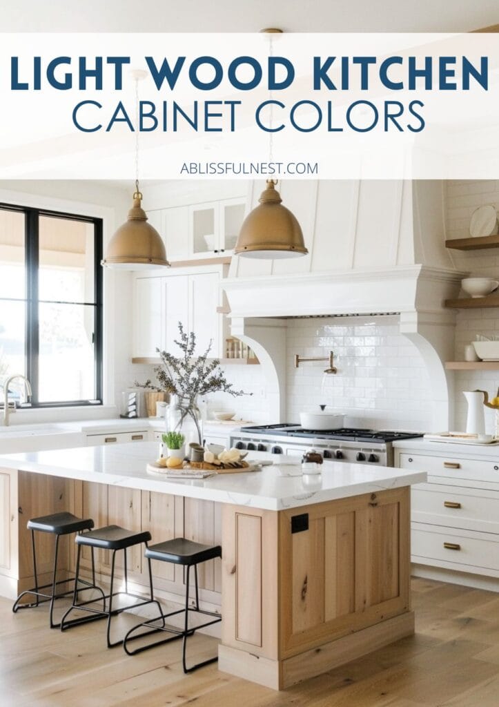 Light Wood Kitchen Cabinet Colors | A Blissful Nest