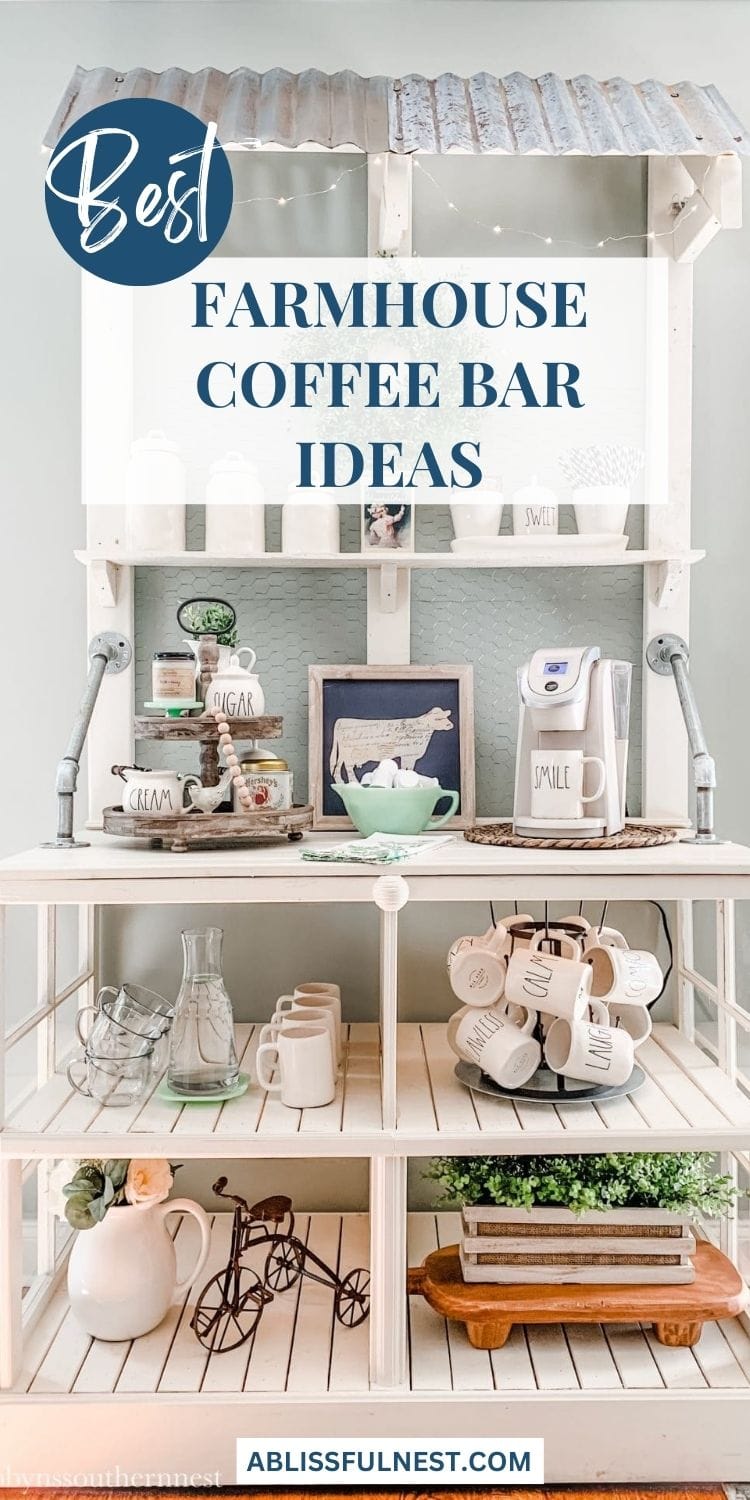 Farmhouse Coffee Bar Ideas | A Blissful Nest
