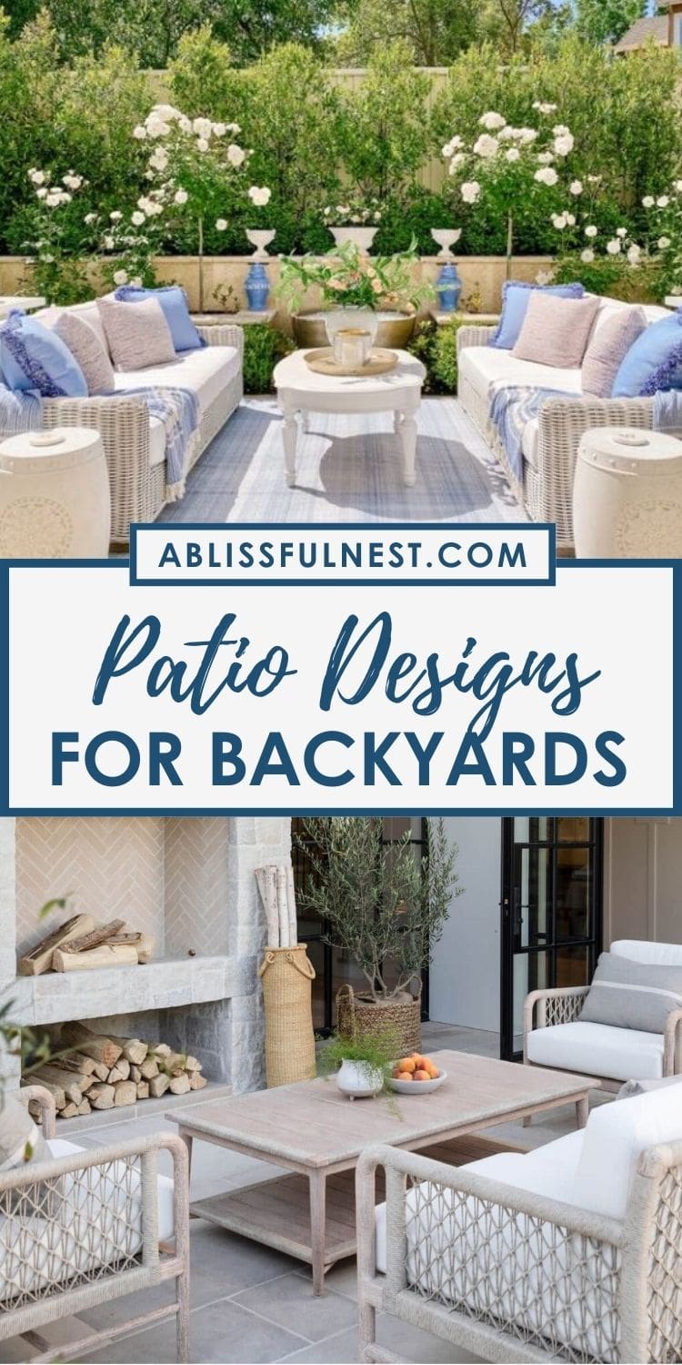 Patio Designs For Backyards | A Blissful Nest