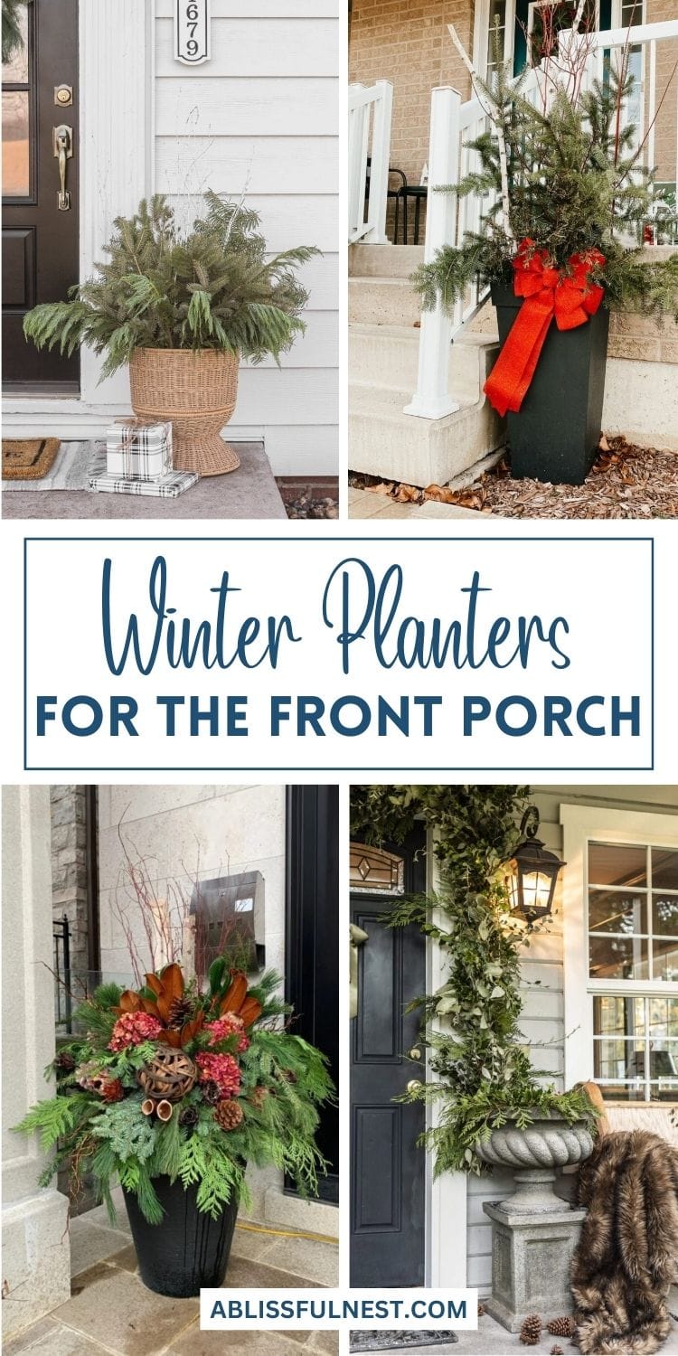 Winter Planters For The Front Porch | A Blissful Nest