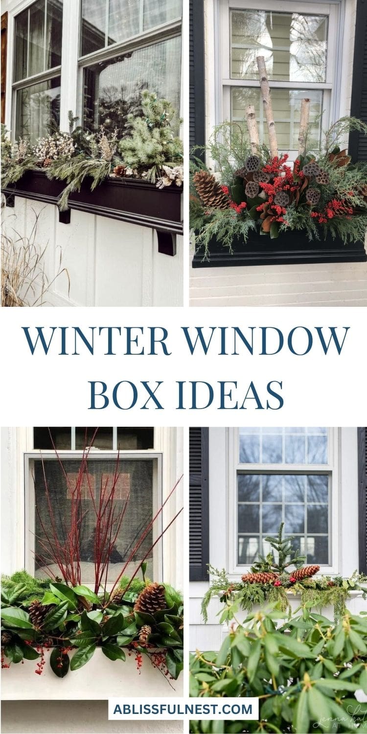 Winter Window Box Ideas | A Blissful Nest