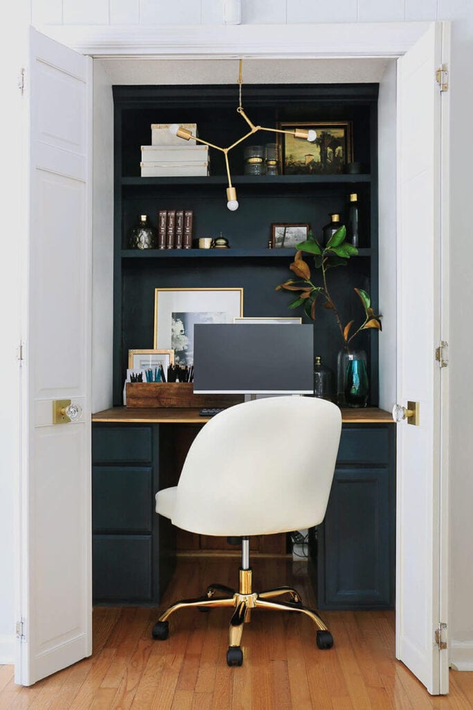 How To Maximize Space In A Small Home Office | A Blissful Nest