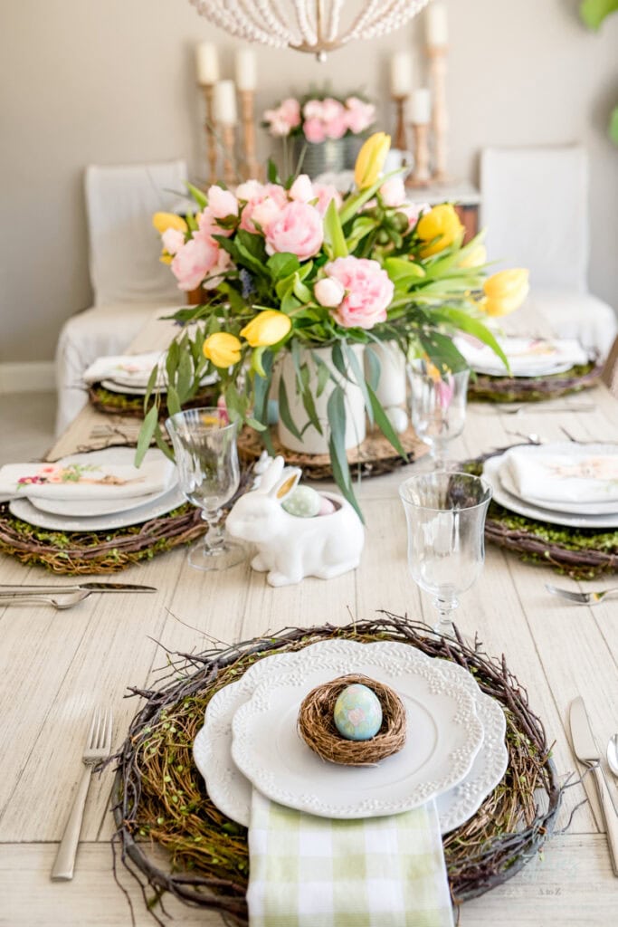 Beautiful Easter Table Setting Ideas | A Blissful Nest