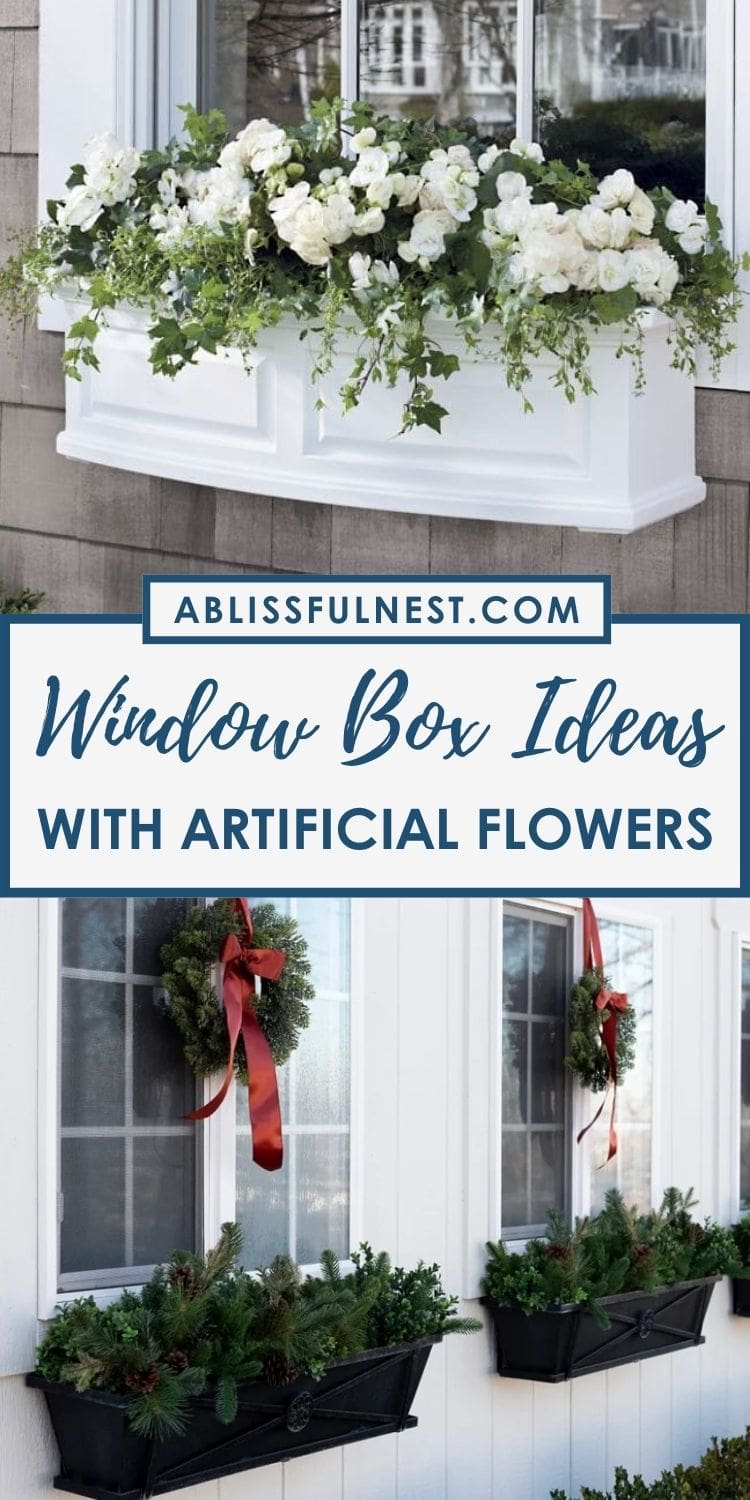 Window Box Ideas With Artificial Flowers | A Blissful Nest