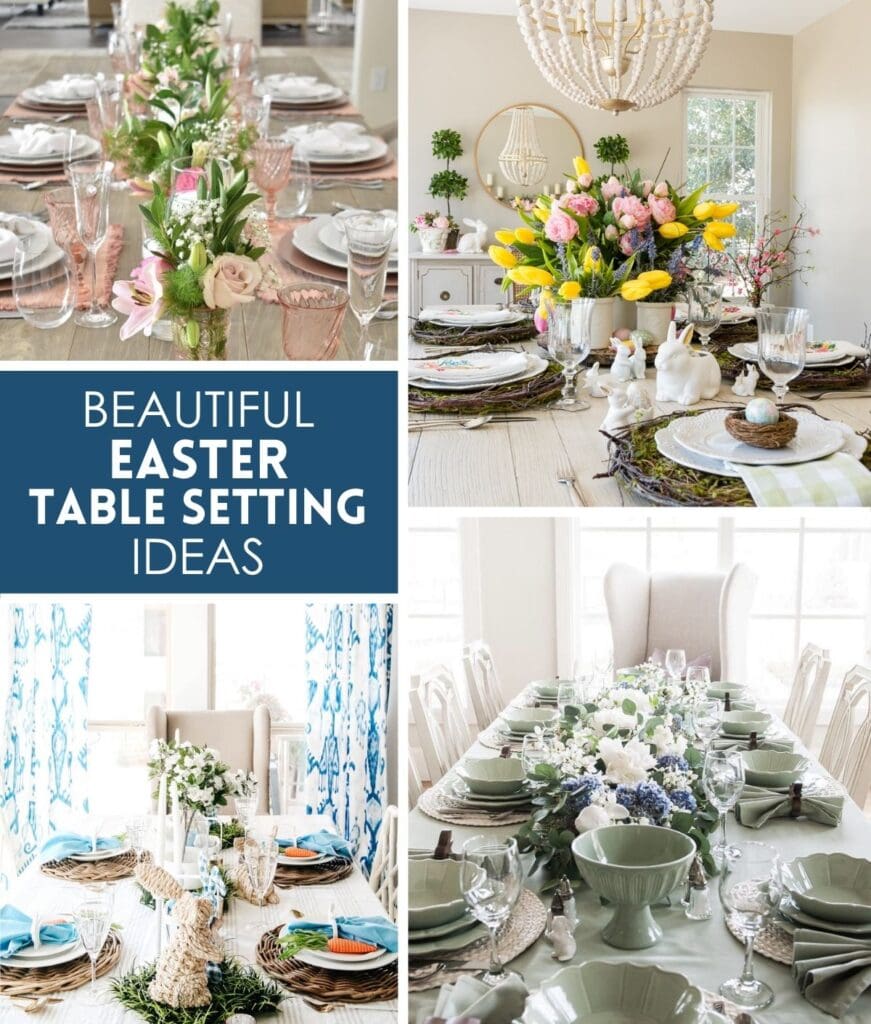 Beautiful Easter Table Setting Ideas | A Blissful Nest