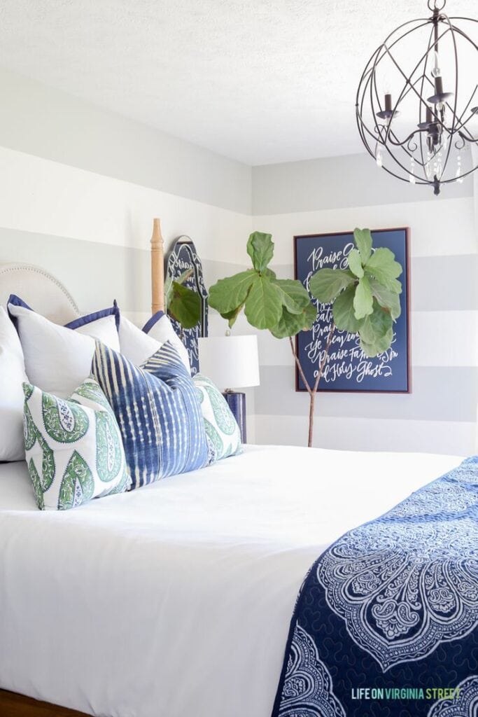 Blue Guest Bedroom Ideas | A Blissful Nest