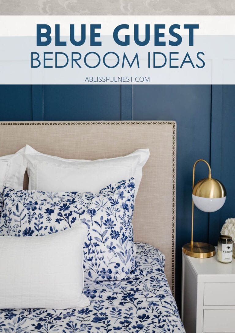 Blue Guest Bedroom Ideas | A Blissful Nest