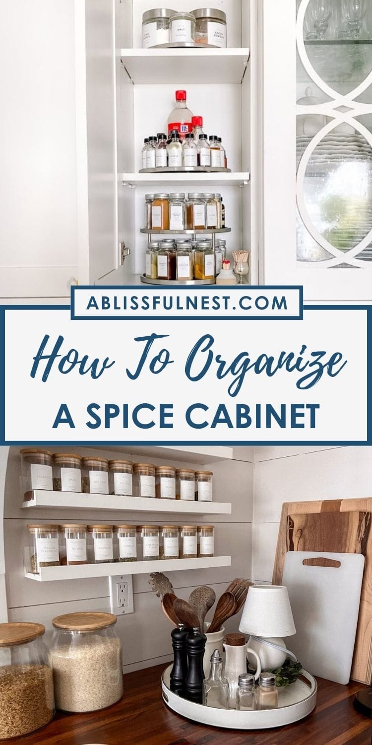How To Organize A Spice Cabinet | A Blissful Nest