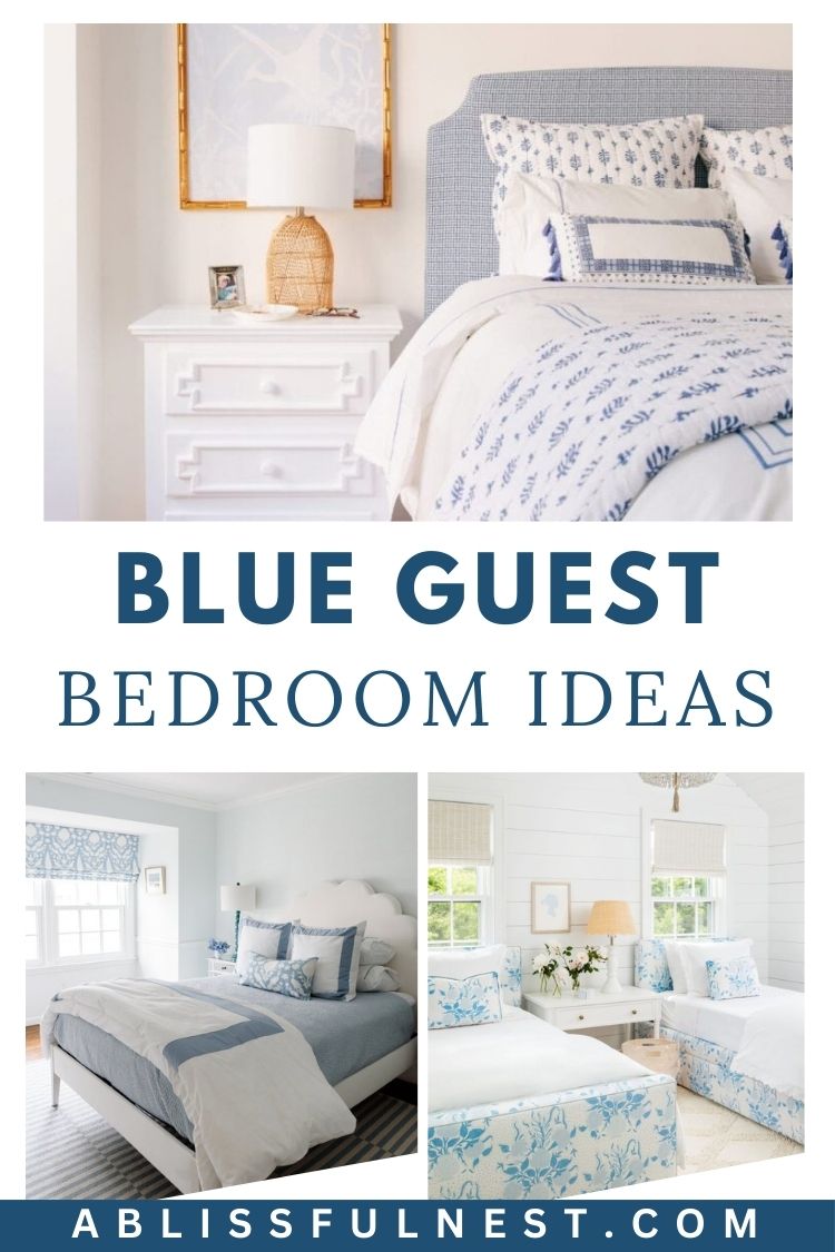 Blue Guest Bedroom Ideas | A Blissful Nest