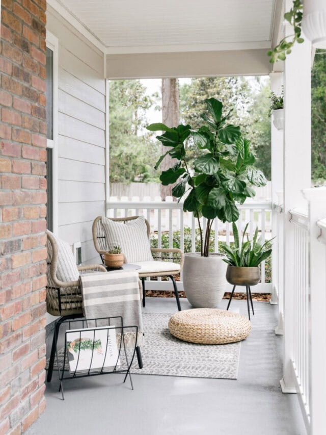 Simple Side Porch Designs | A Blissful Nest