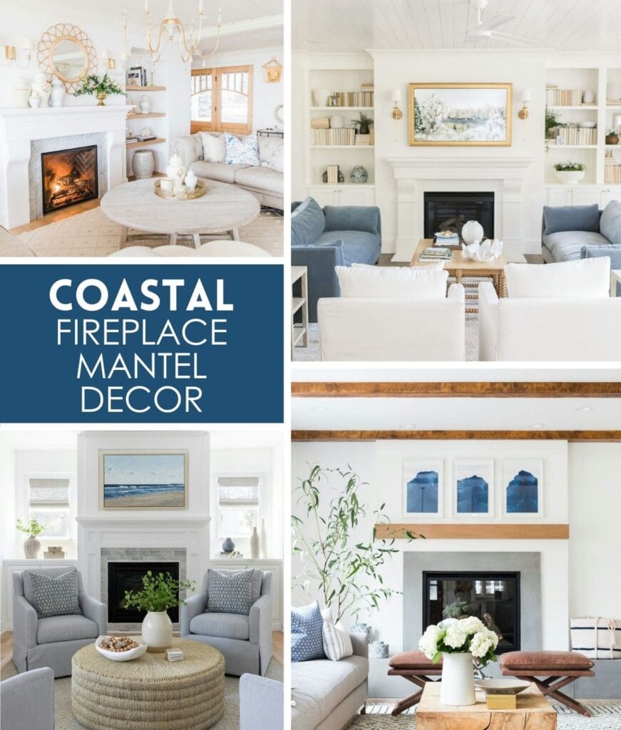 Coastal Fireplace Mantel Decor | A Blissful Nest