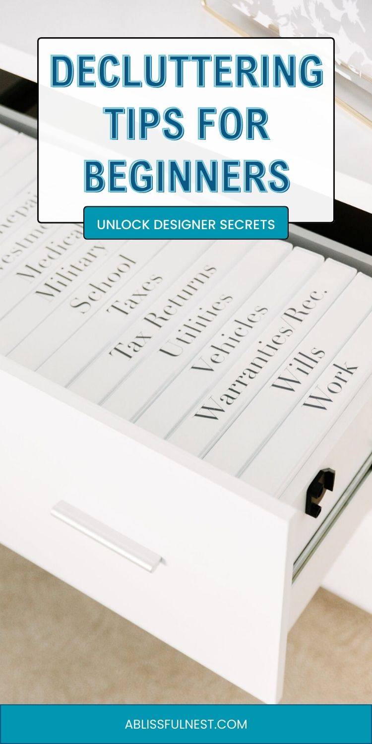 Decluttering Tips For Beginners | A Blissful Nest