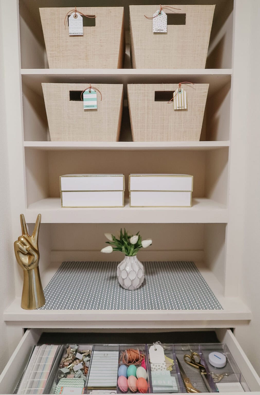 Office Storage Closet Organization Ideas | A Blissful Nest