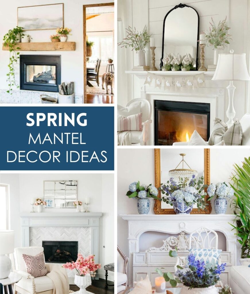Spring Mantel Decor Ideas | A Blissful Nest