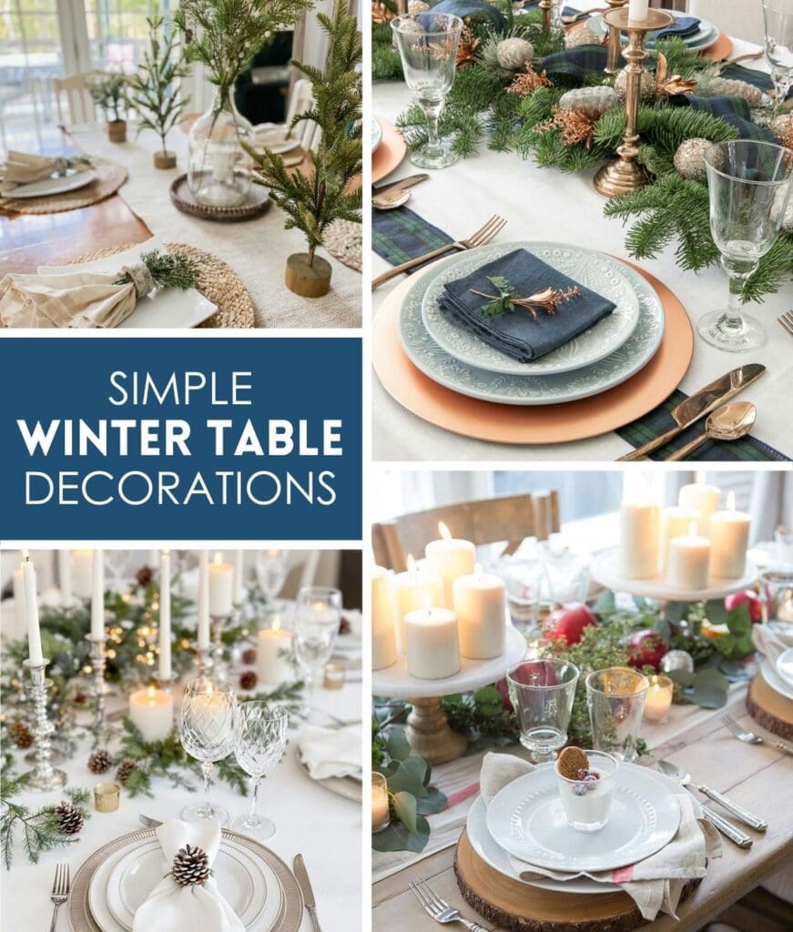 Simple Winter Table Decorations | A Blissful Nest