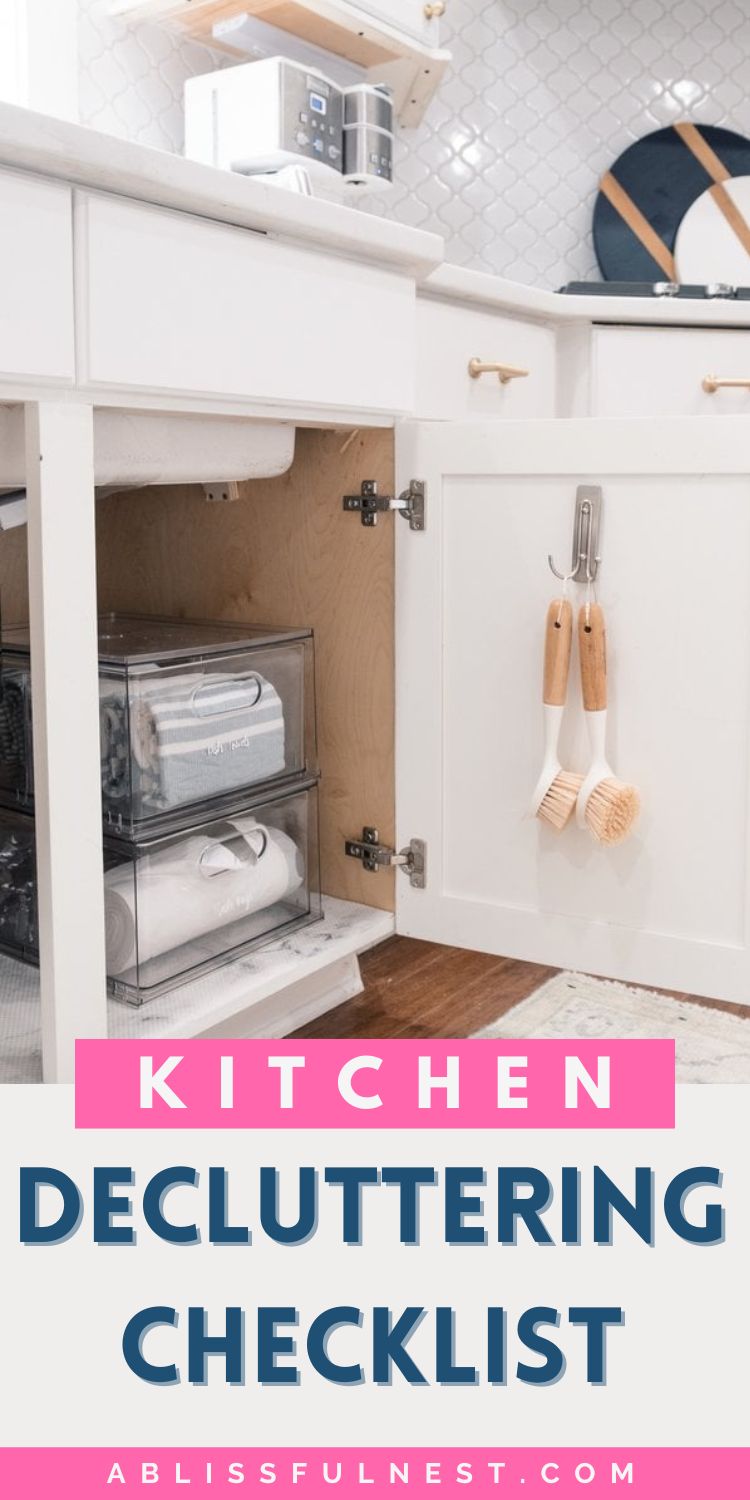 Kitchen Decluttering Checklist | A Blissful Nest