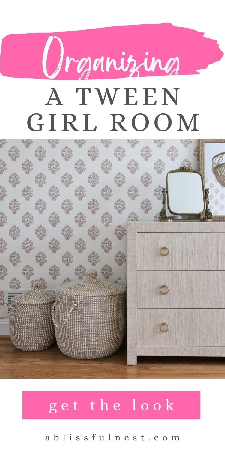 Organizing A Tween Girl Room | A Blissful Nest