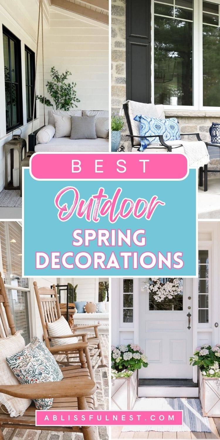 Outdoor Spring Decorations | A Blissful Nest