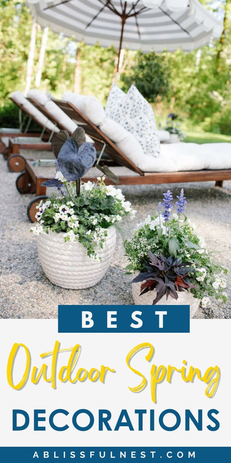 Outdoor Spring Decorations | A Blissful Nest