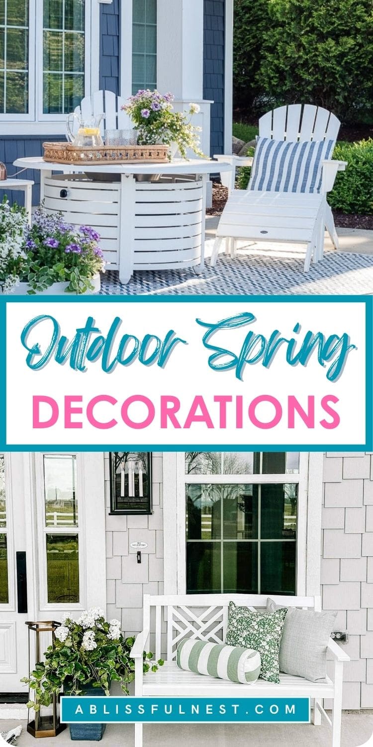 Outdoor Spring Decorations | A Blissful Nest