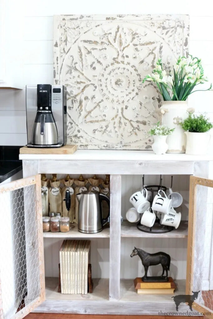 Rustic Farmhouse Coffee Bar Ideas | A Blissful Nest